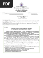 4 Fil5 LAS Q2 MELC 4 Paglalarawan Sa Mga Tauhan at Tagpuan Na Napanood at Nabasang Teksto | PDF