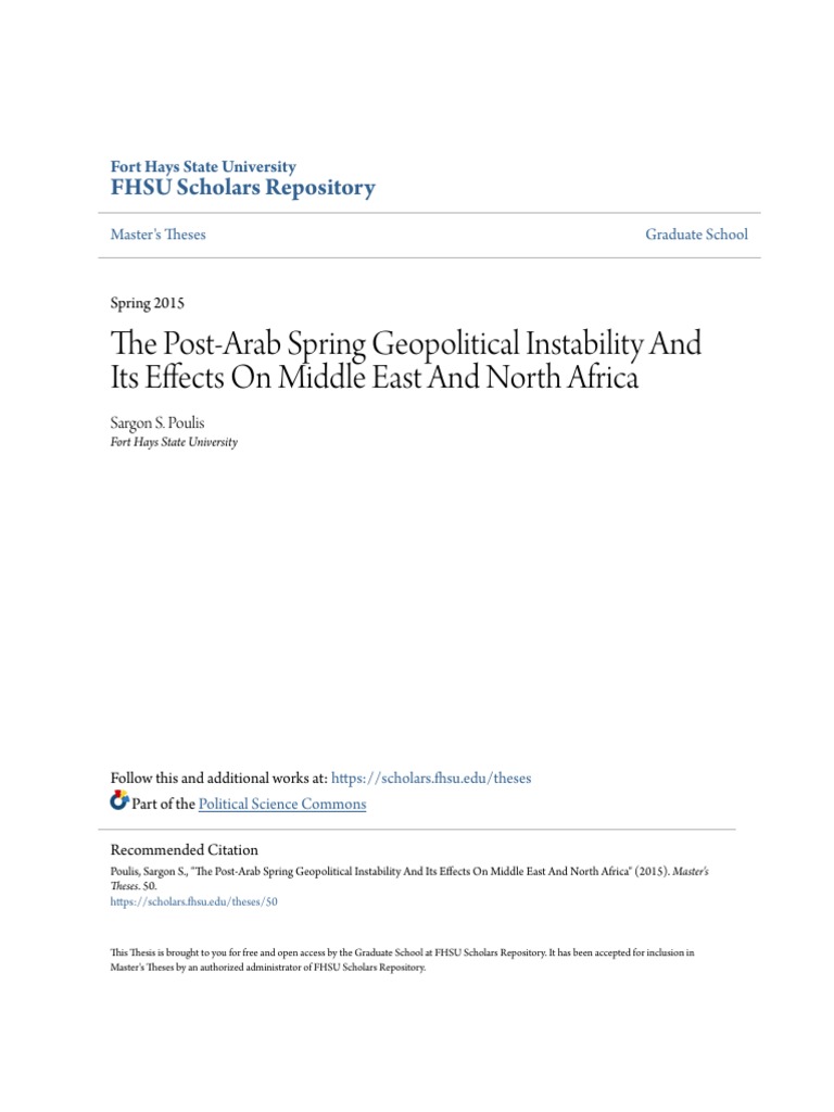 The Post-Arab Spring Geopolitical Instability and Its Effects On | PDF ...