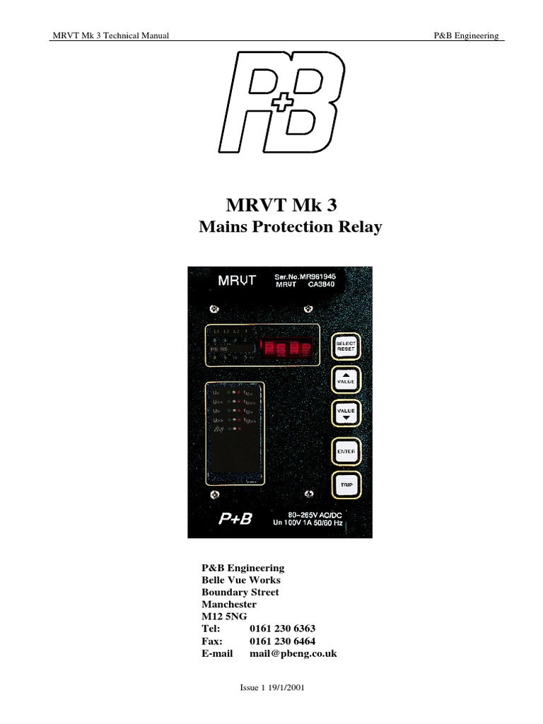 MRVT Mk3 Draft Issue1 | PDF | Relay | Power Supply