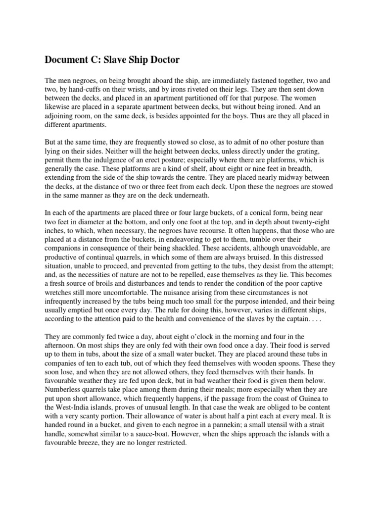 Document C - Slave Ship Doctor | PDF