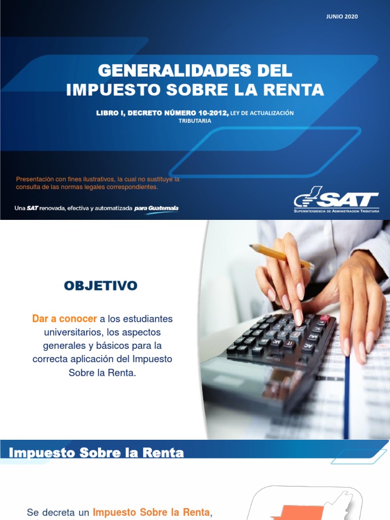 Generalidades Del Isr 22062020 Usac Ciencias Economicas | PDF | Impuesto sobre la renta | Factura