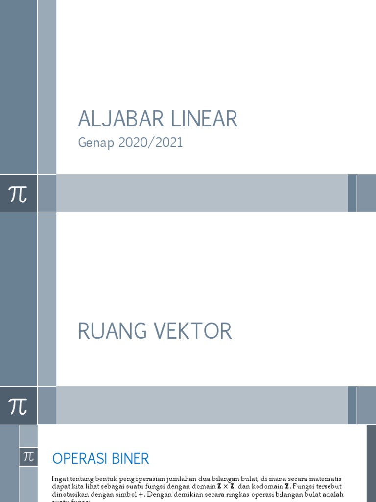 Ruang Vektor | PDF | Metode & Bahan Ajar