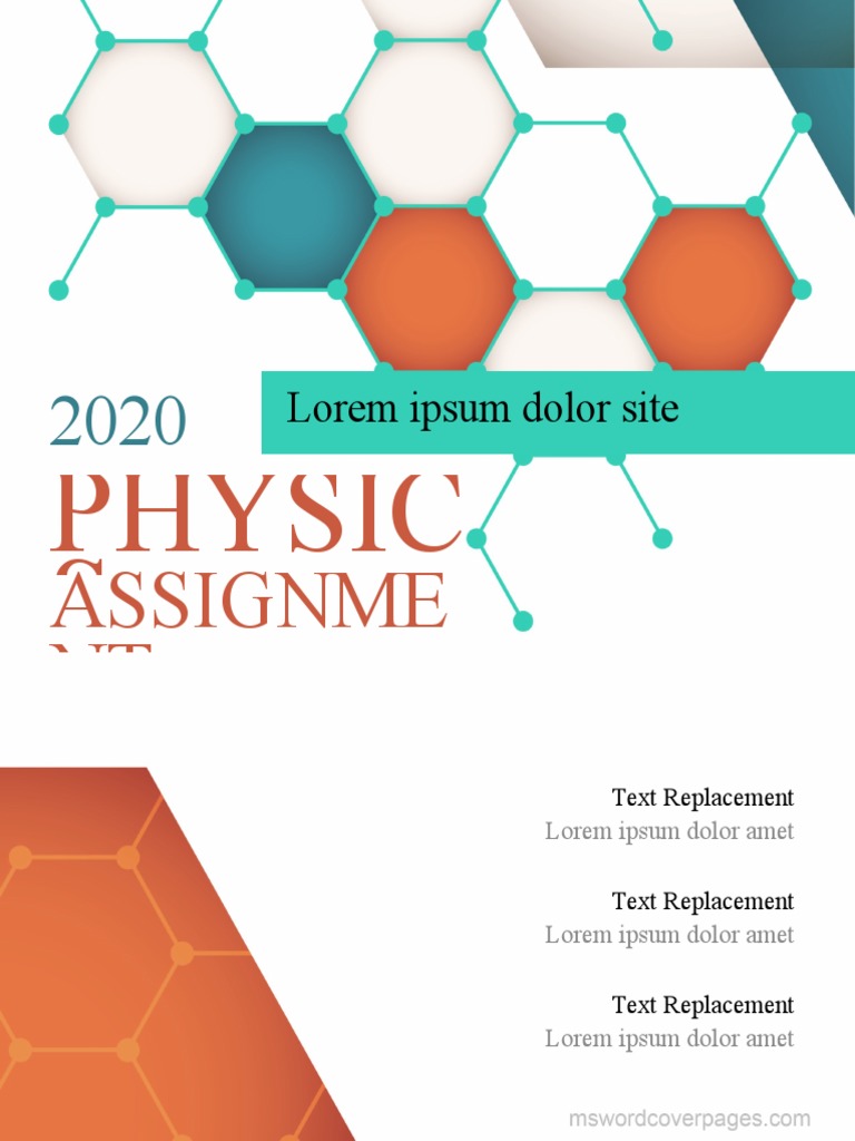 Physics Assignment Cover Page Design | PDF