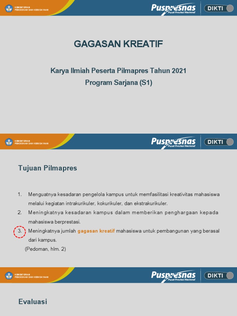 Gagasan Kreatif Pilmapres 2021 | PDF | Seni