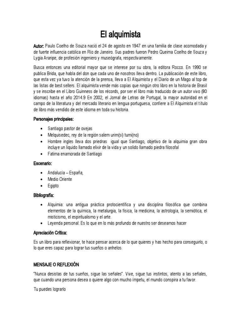 Lenguaje El Alquimista | PDF