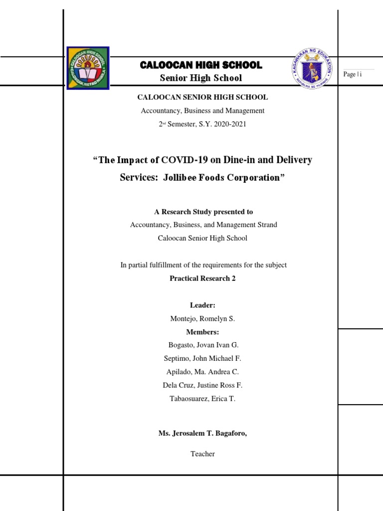 Group 1 - JFC Research Paper | PDF | Survey Methodology | Science