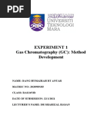 Lab Report GC | PDF | Gas Chromatography | Chromatography