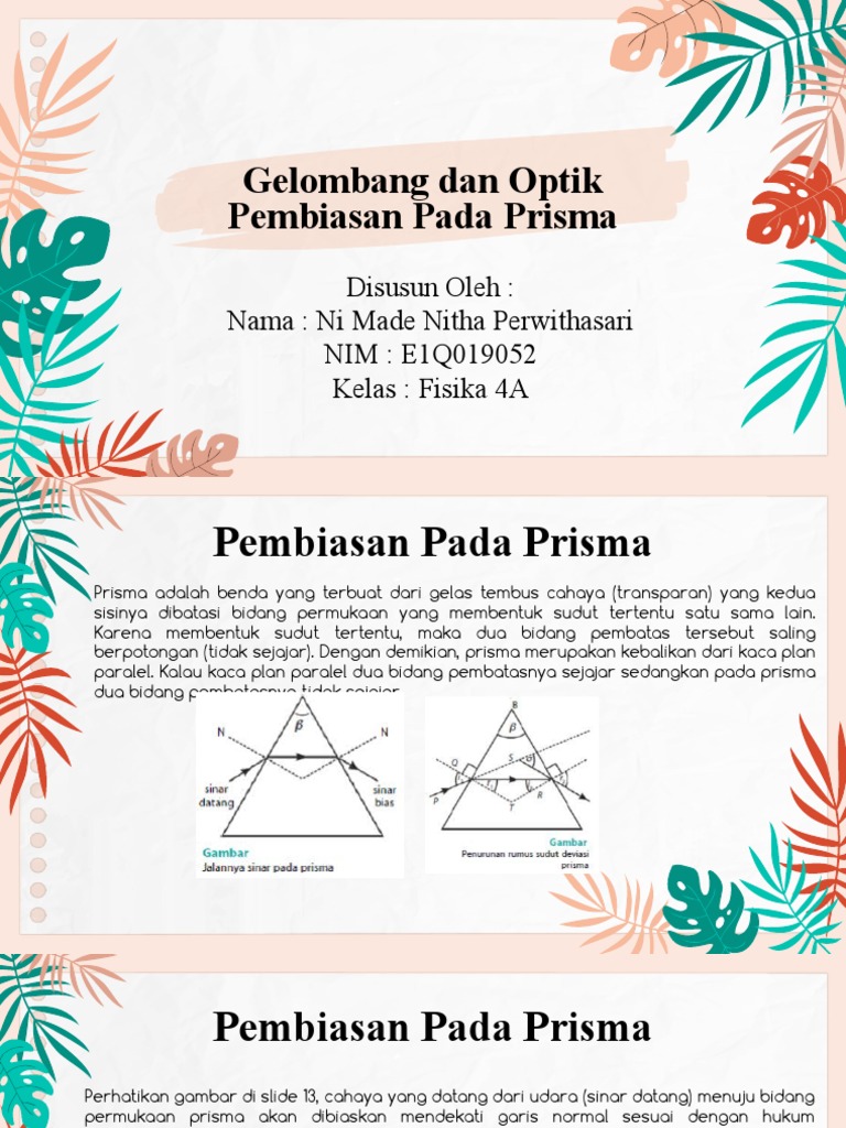 Gelombang Dan Optik Pembiasan Pada Prisma | PDF