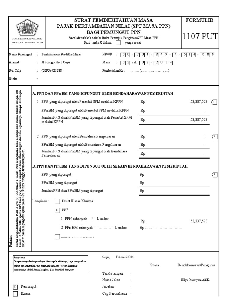 SPT Masa PPN 1107 PUT | PDF