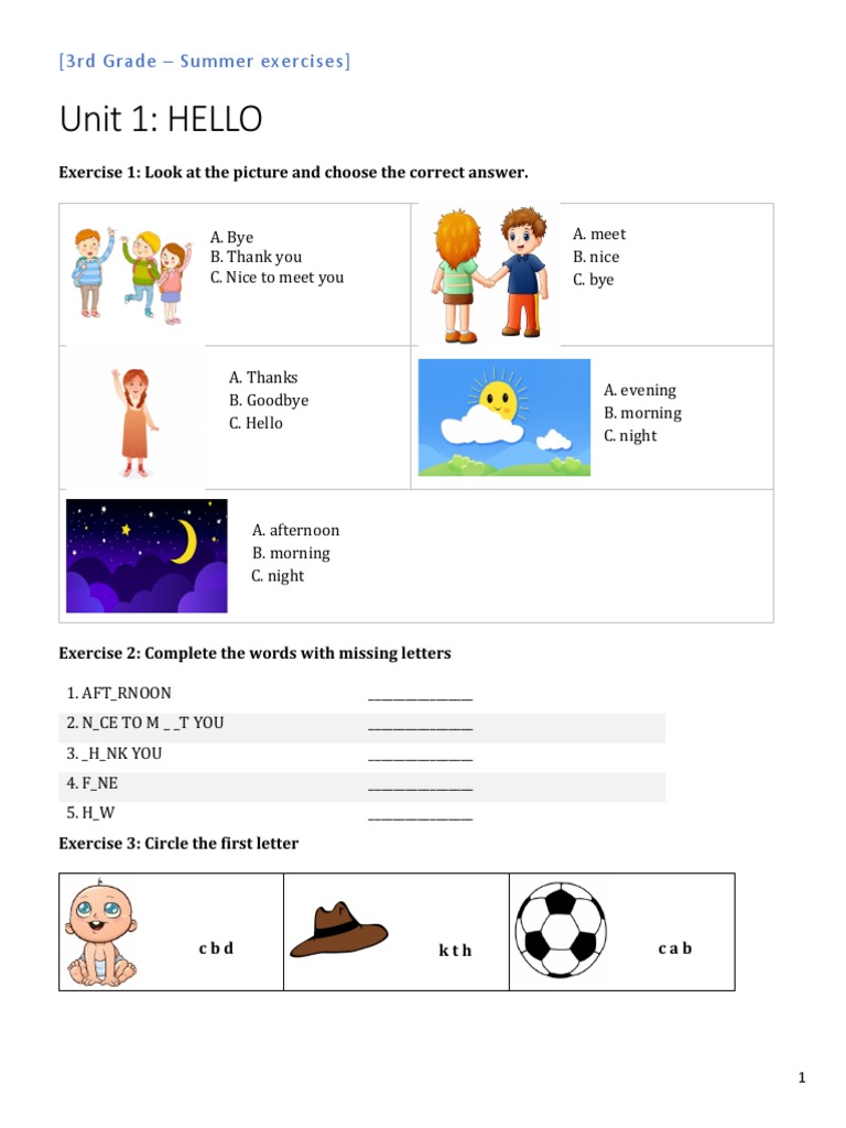 Unit 1 - Exercise | PDF