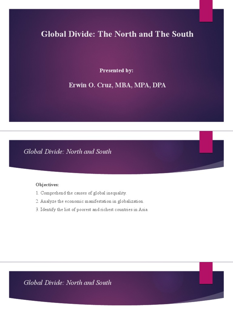 Global North and South Country Analysis | PDF | North–South Divide ...