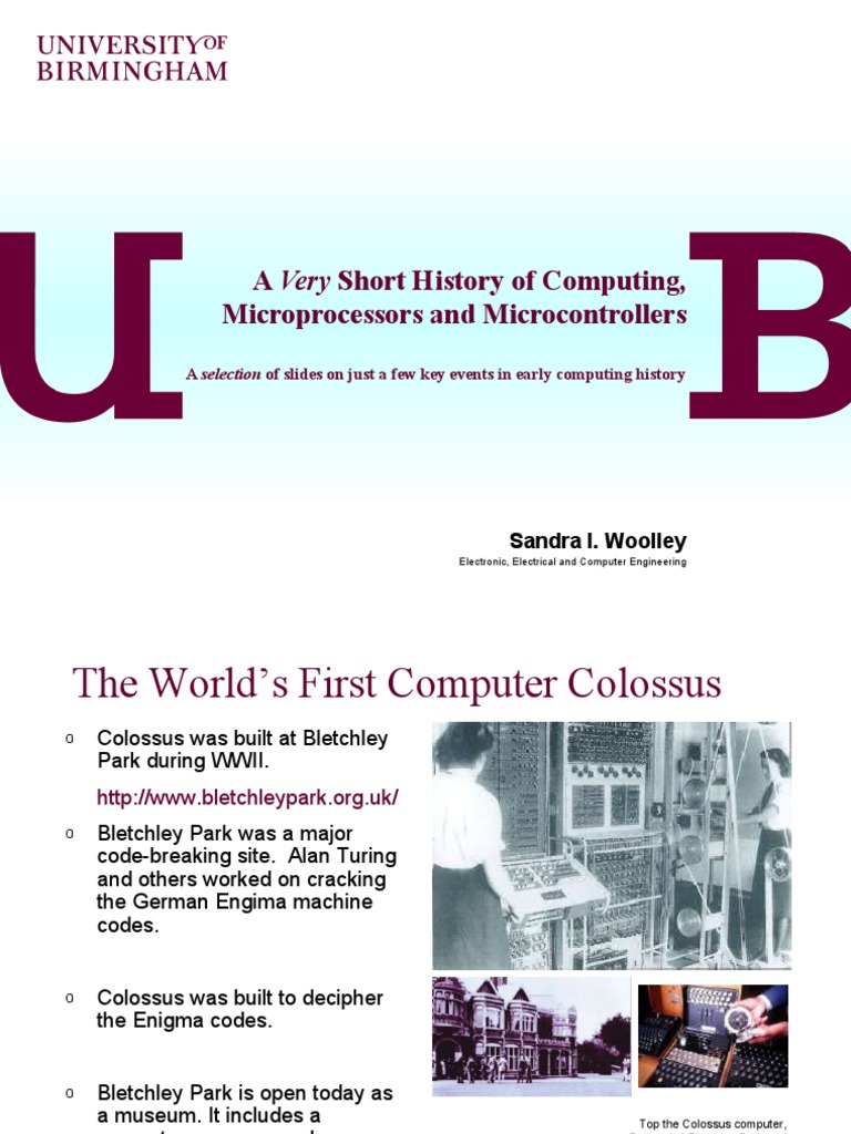 A Very Short History of Computing, Microprocessors and Microcontrollers | PDF | Microprocessor ...