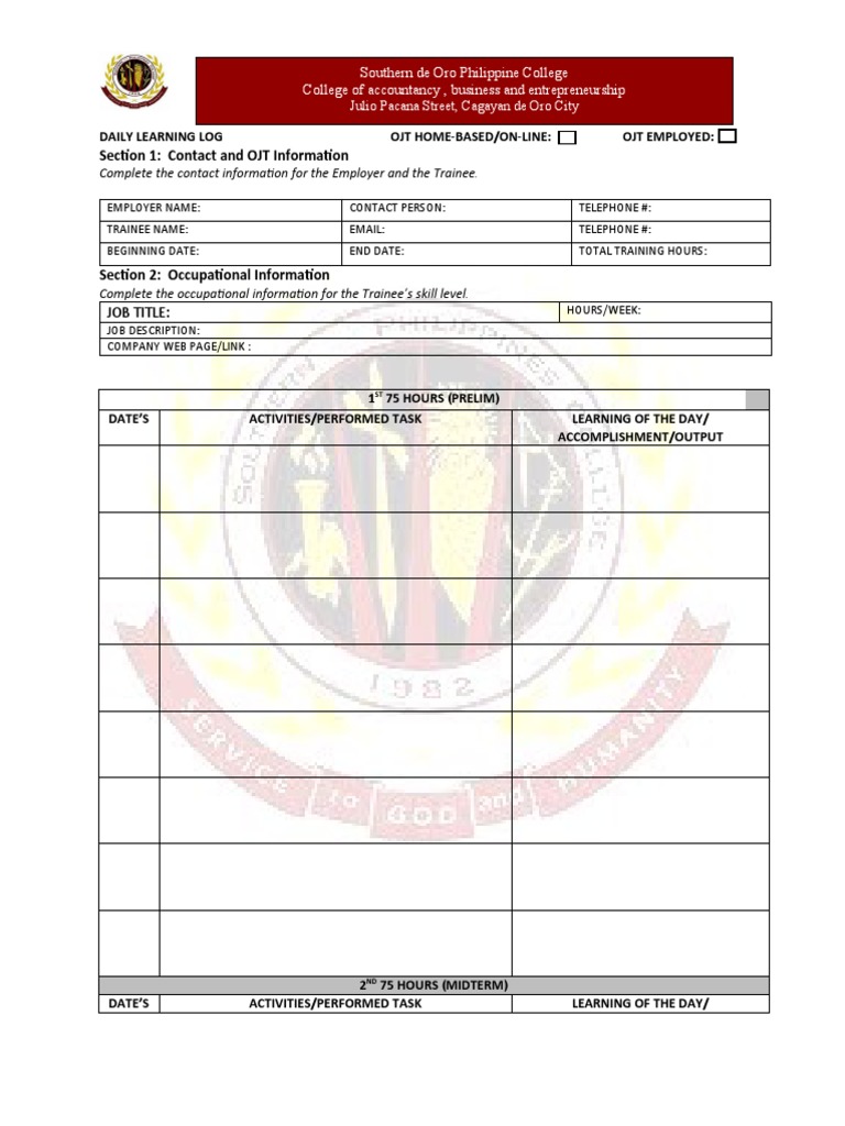 SPC Ojt Form | PDF | Computing | Cyberspace
