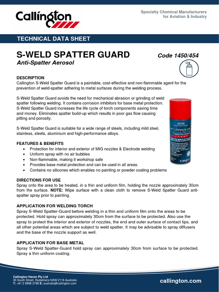 S-Weld Spatter Guard TDS EN | Download Free PDF | Welding | Construction