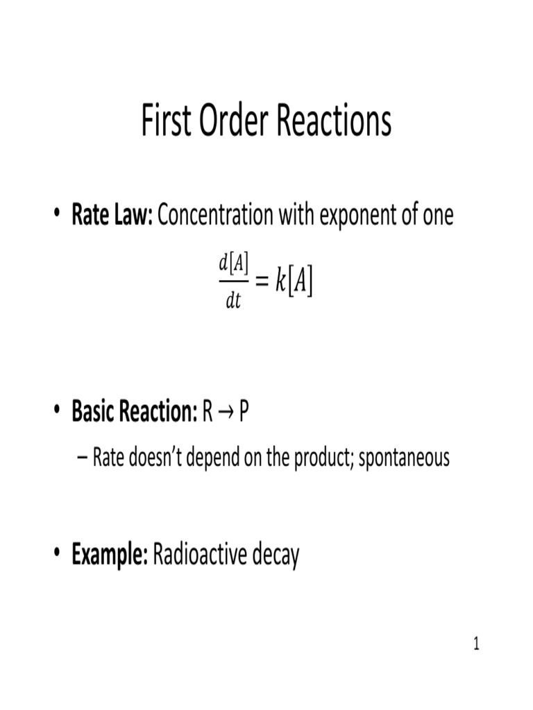 Kinetics of First and Second Order Chemical Reactions: Determining ...