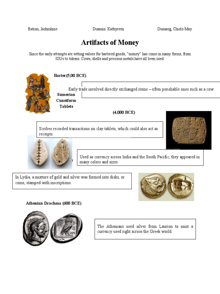 Evolution of Early Money Artifacts | PDF | Social Science | History