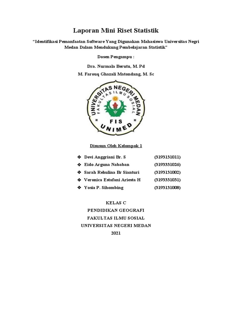 Laporan Mini Riset Statistika Kelompok 1 | PDF