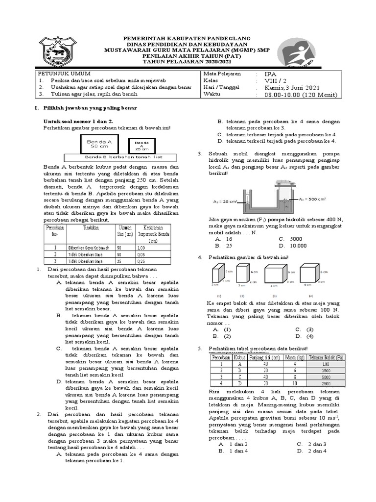Soal Ipa Kls 8 2021 | PDF