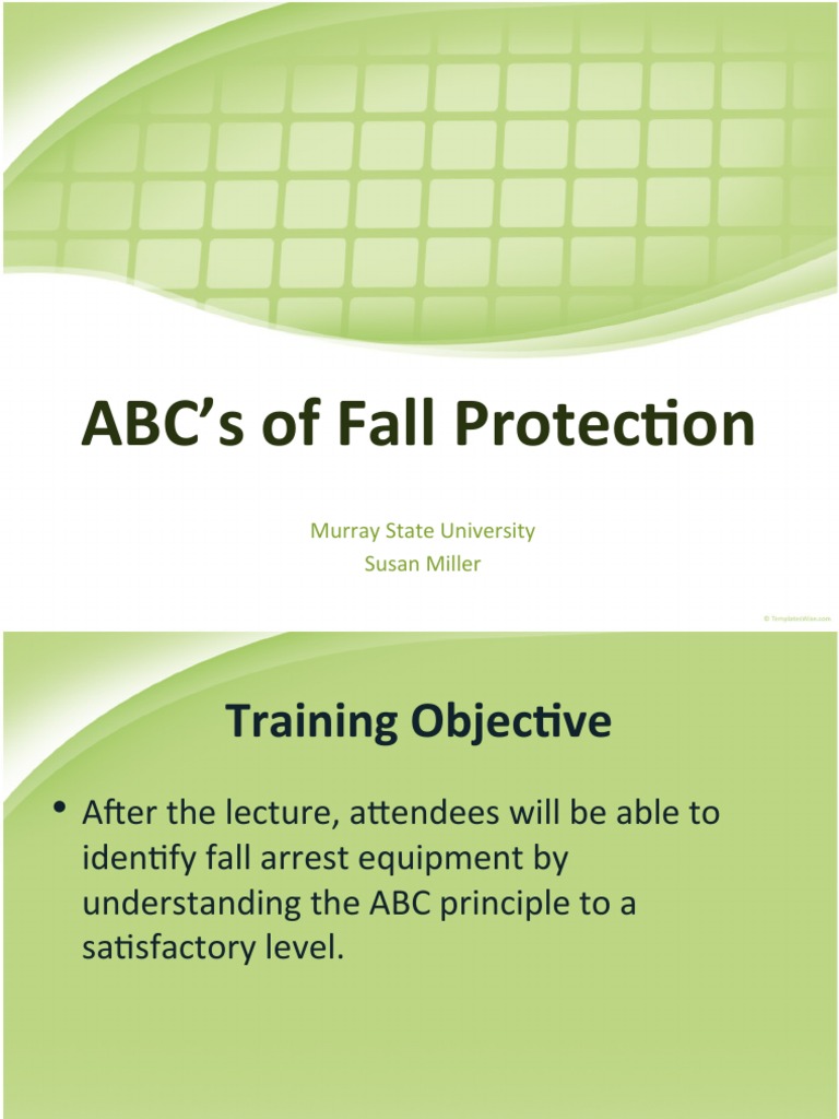 ABCs of Fall Protection | PDF | Equipment | Manufactured Goods