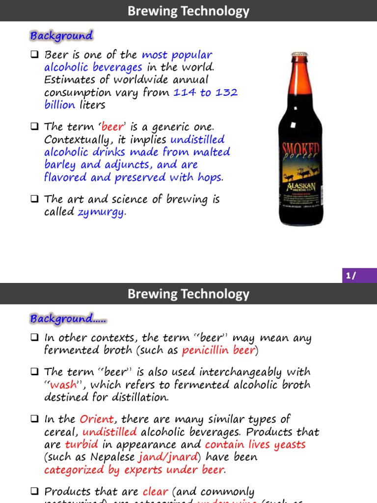 Understanding Beer Classification and Brewing Technology | PDF | Malt ...