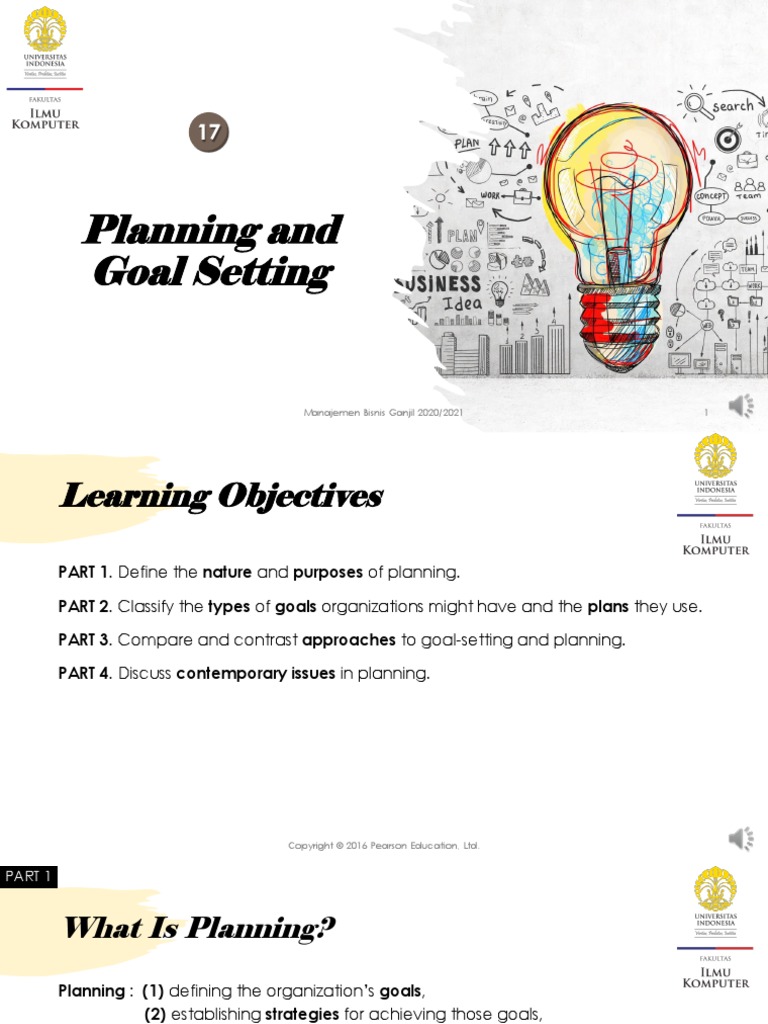 17 Planning And Goal Setting Pdf Goal Setting Goal