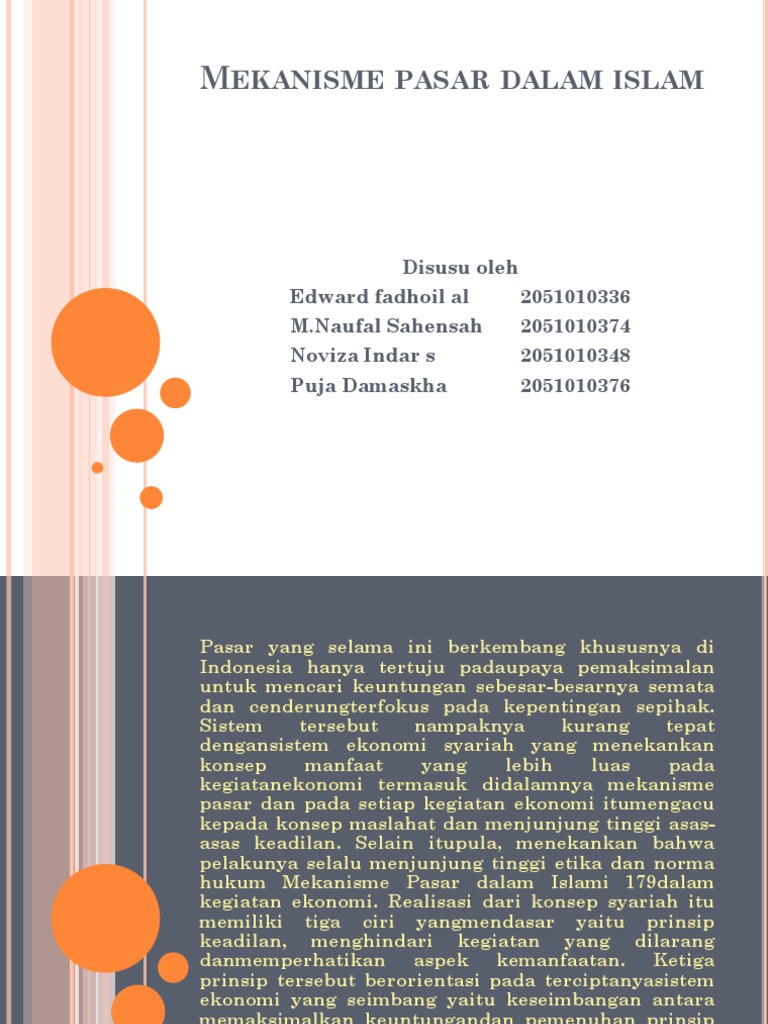 Mekanisme Pasar Dalam Islam | PDF