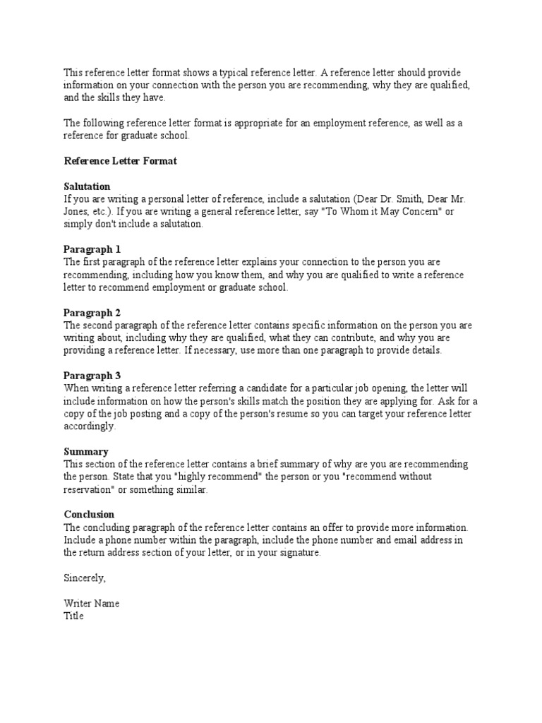 How To Write A Reference or Recommendation Letter-1 | PDF | Career ...