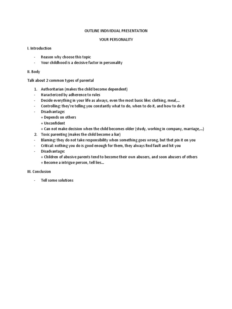 Individual Presentation | PDF