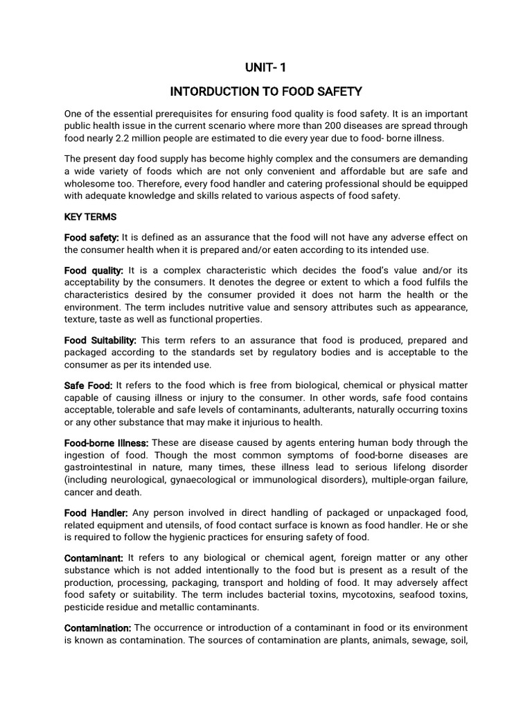 Introduction to Food Safety Essentials | PDF | Nature