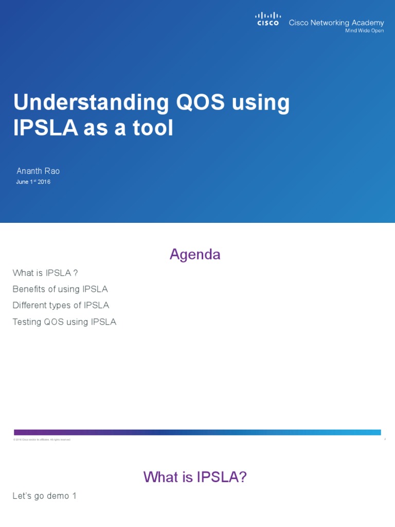 Understanding QOS Using IPSLA As A Tool | PDF | Quality Of Service ...