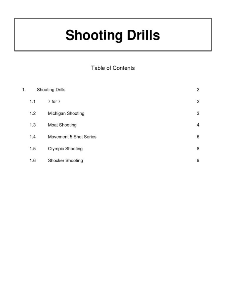 Shooting Drills | PDF | Games Of Physical Skill | Teams