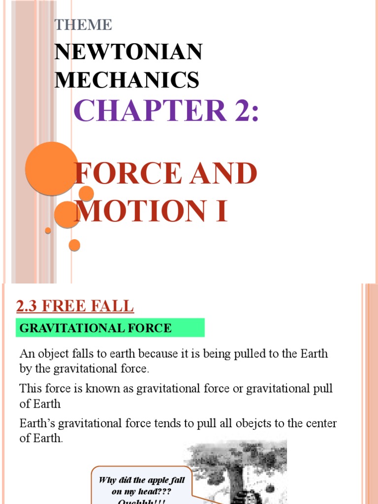 Chapter 2 Force and Motion (2.3) | PDF | Gravity | Acceleration