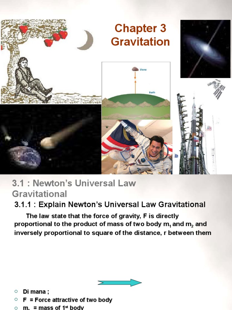 Chapter 3 Gravitation | PDF | Gravity | Orbit
