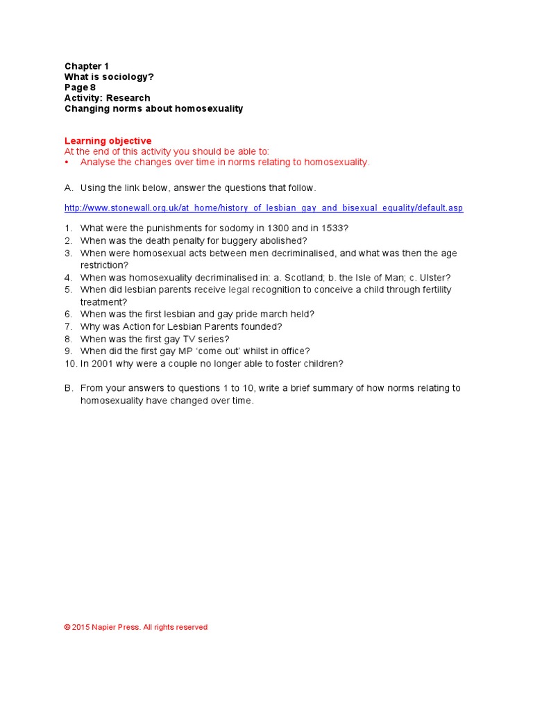 What Is Sociology Activity Page 8 | PDF