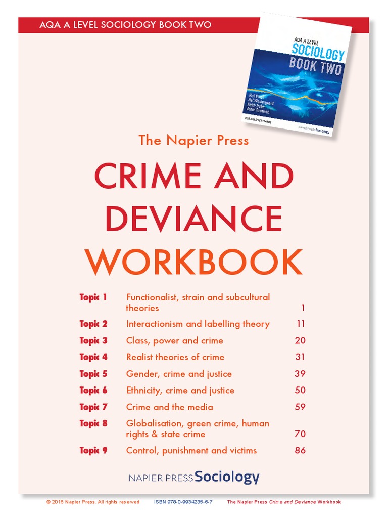 Crime and Deviance Workbook | PDF | Deviance (Sociology) | Crime & Violence