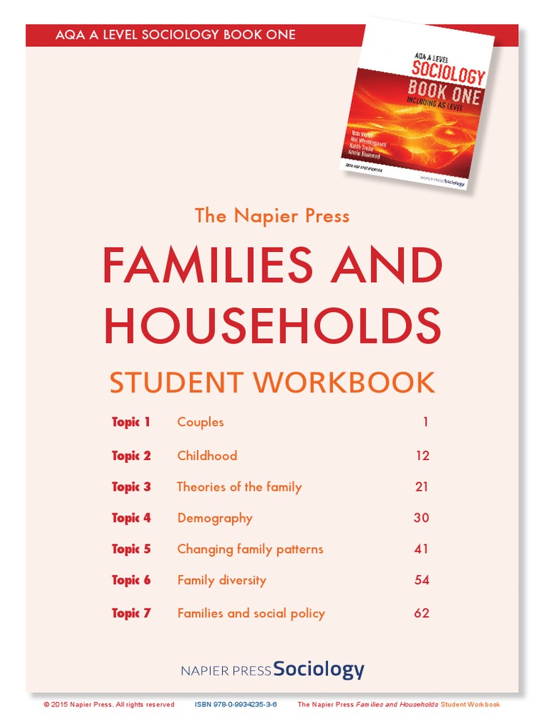 Families and Households Student Work Book | PDF | Feminism | Gender Studies