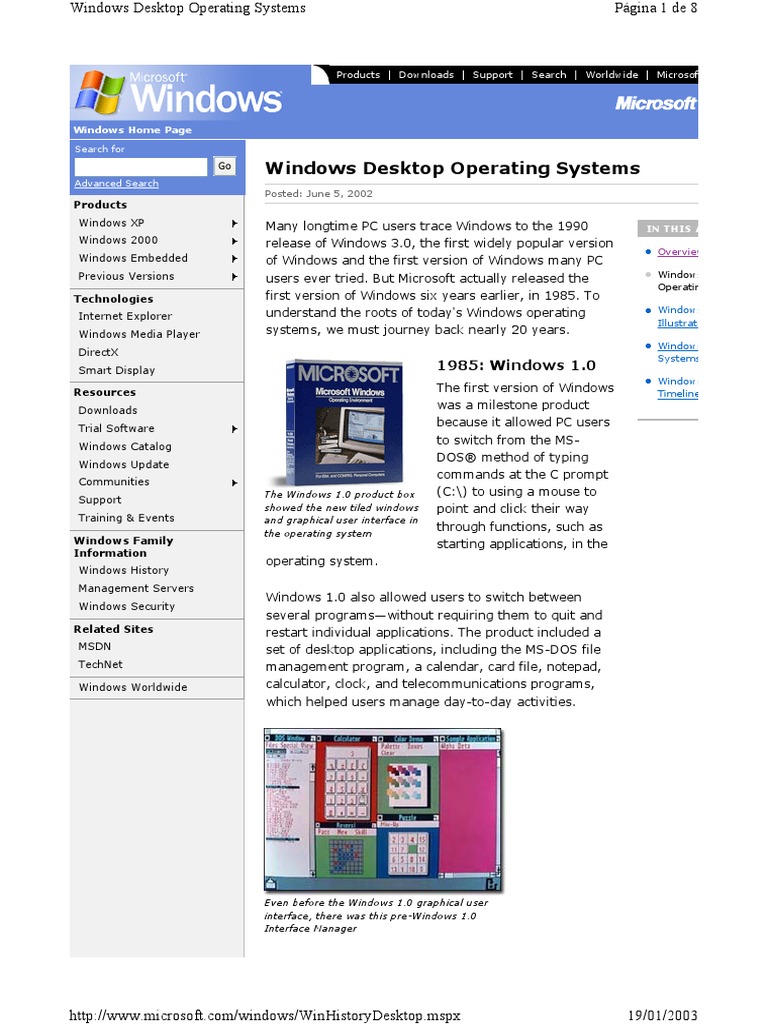 Windows Desktop Operating Systems | PDF | Microsoft Windows | Windows Nt