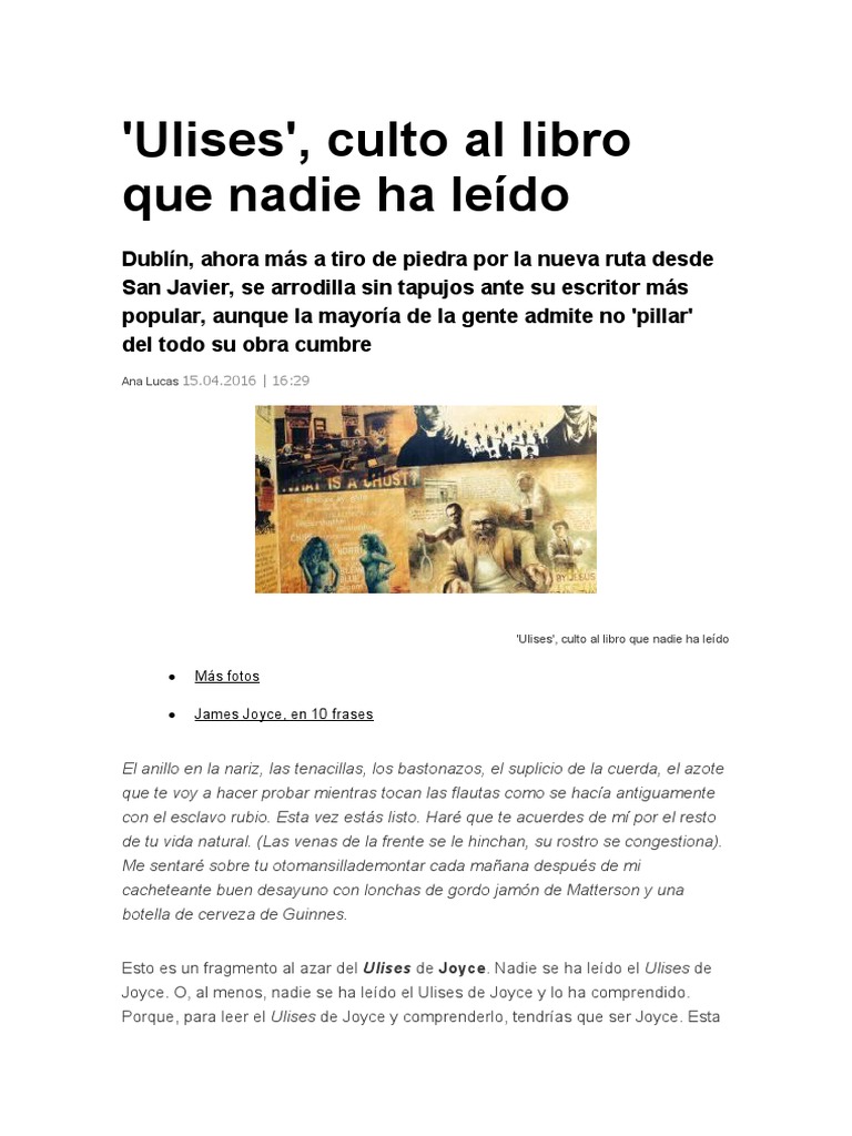 Ulises 3 | PDF | James Joyce | Ulises (novela)