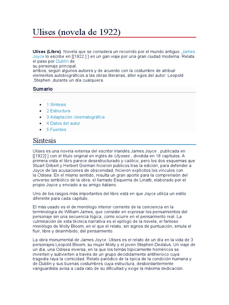 Ulises 2 | PDF | Ulises (novela) | James Joyce