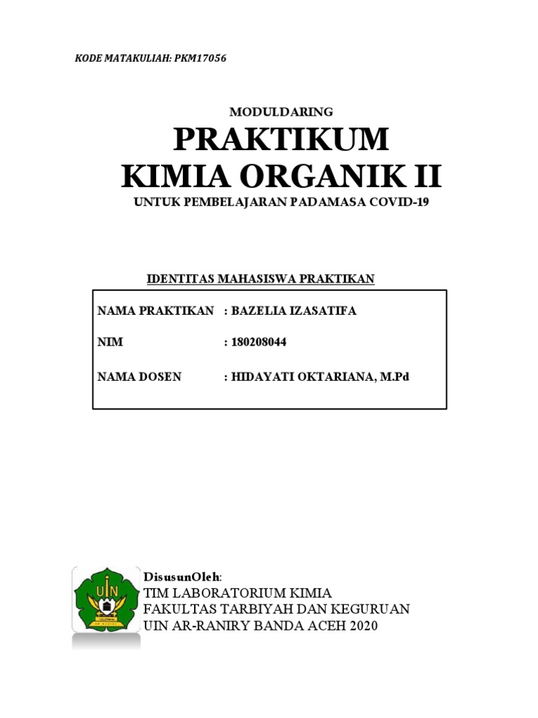 Bazelia Izasatifa - 180208044 - 03 - Laporan 3 Dan 4 Praktikum Kimor II | PDF