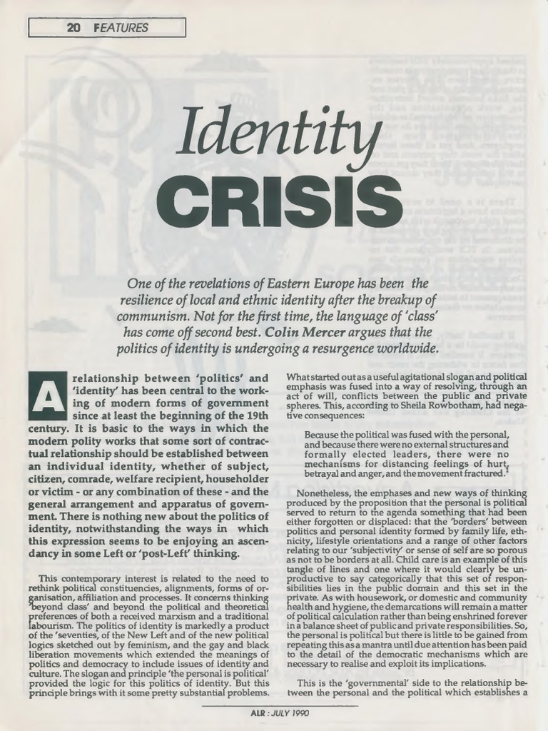 Identity Crisis | PDF | Identity (Social Science) | Ethnic Groups