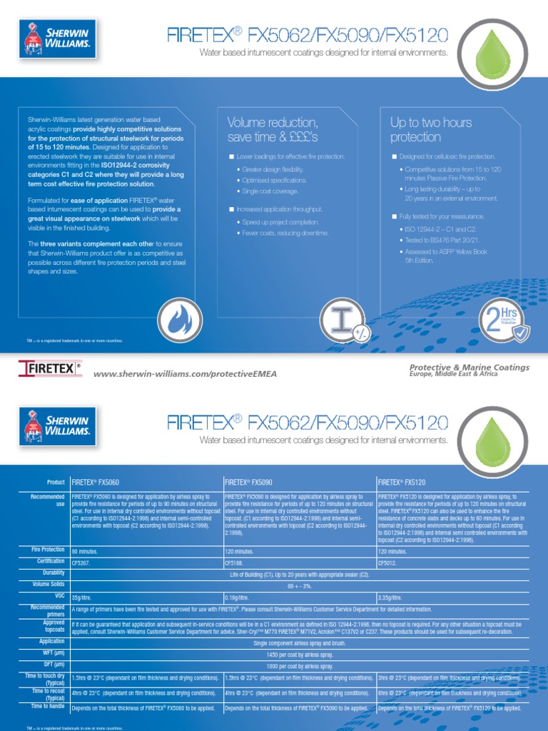 FIRETEX FX5062 - 5090 - 5120 Product Information | PDF | Building ...
