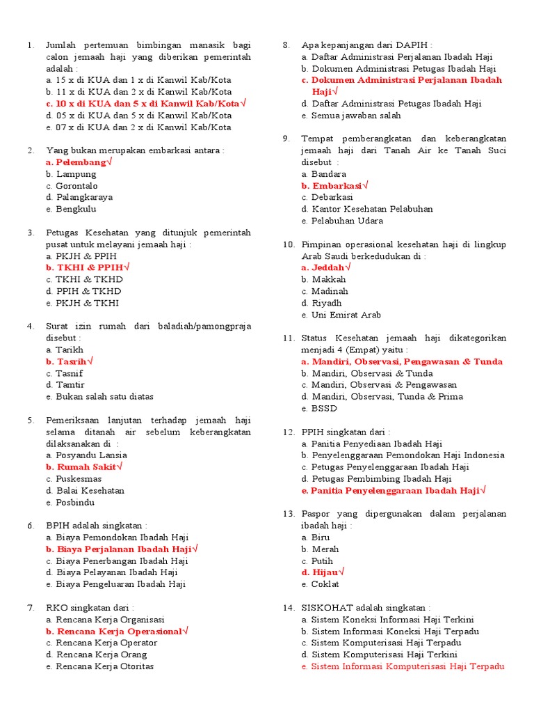 Latihan Soal TKHI-PPIH | PDF