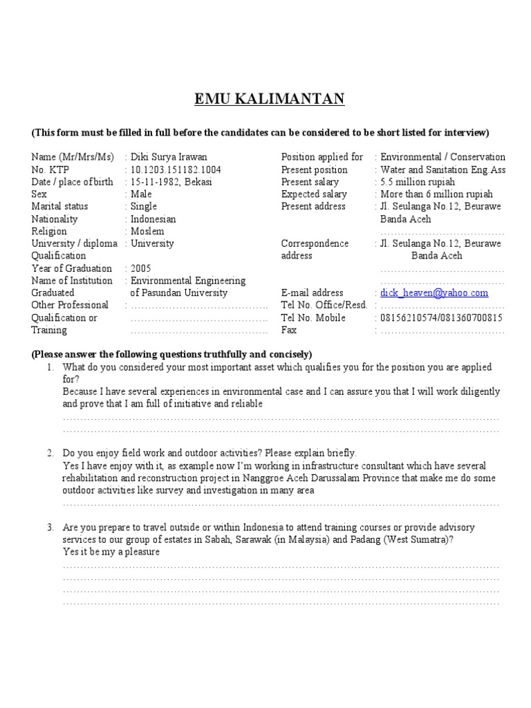 Questionnaire | PDF | Sewage Treatment | Water Supply