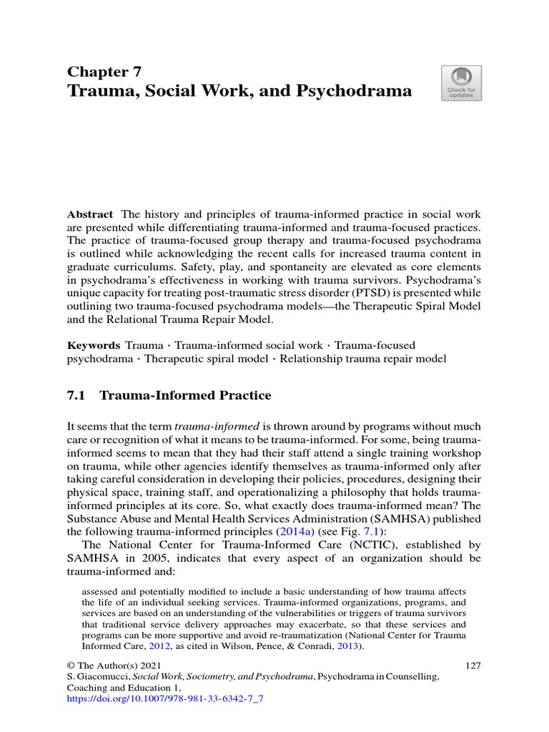 Abstract The History and Principles of Trauma-Informed Practice in ...