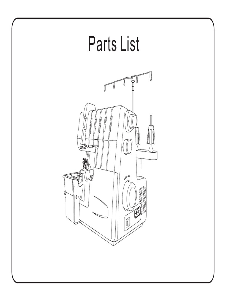 5000 Parts List | PDF | Sewing Machine | Screw