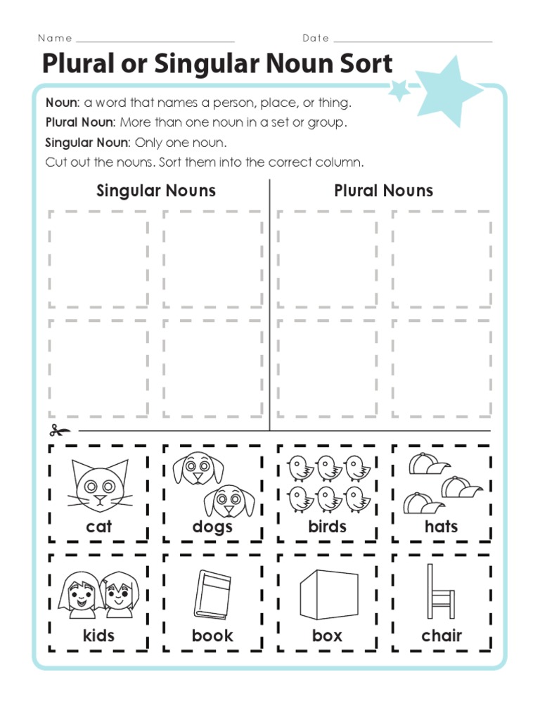Plural and Singular Noun Sort | PDF