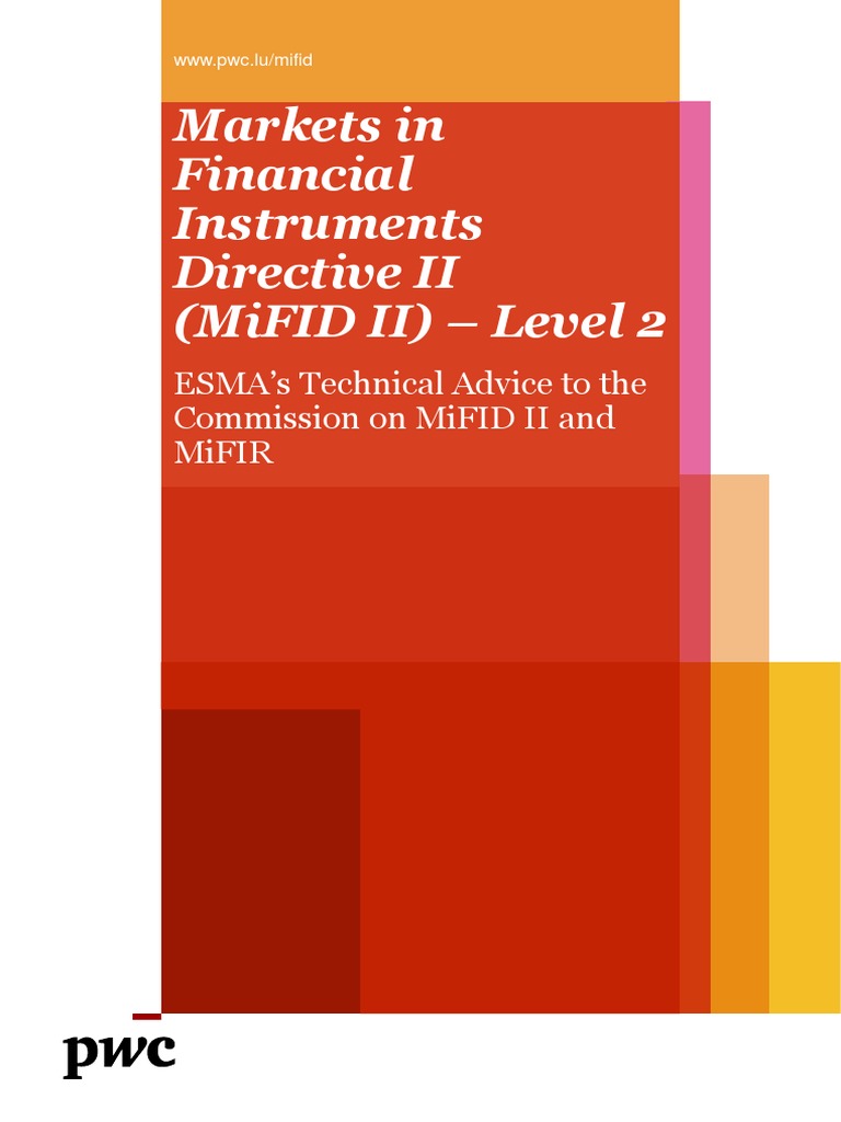 PWC Markets in Financial Instruments Directive 2 Mifid 2 Level 2 | PDF ...