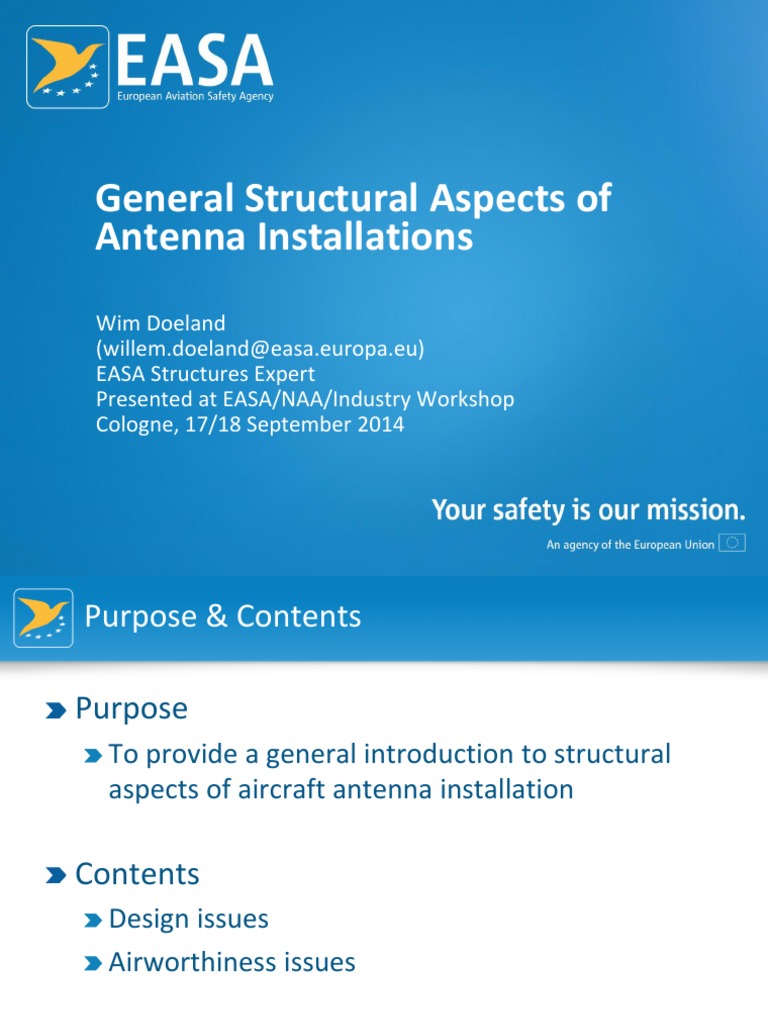 EASA Presentation Antennas General | PDF | Fuselage | Airplane
