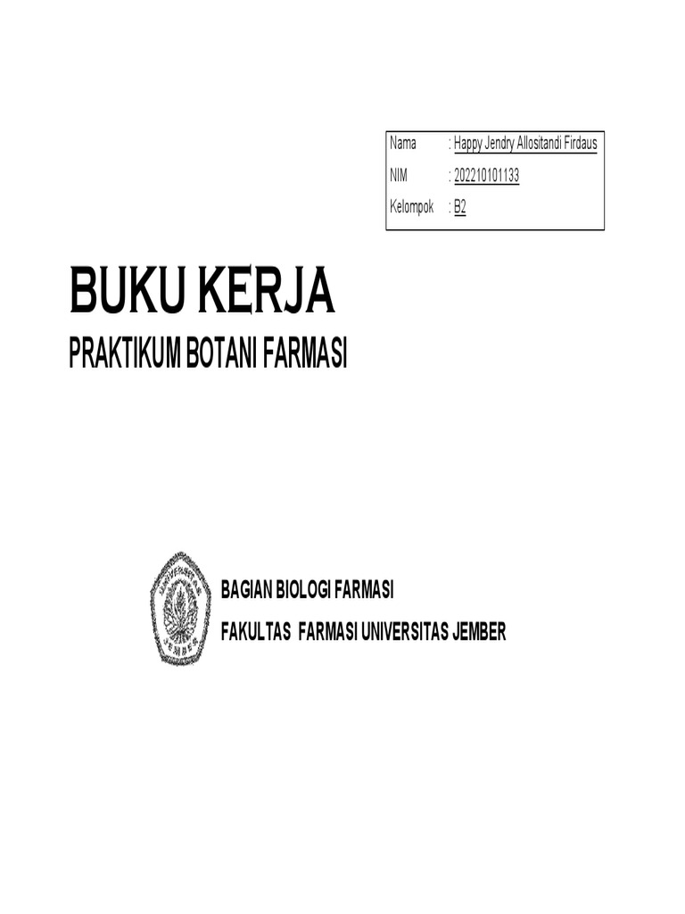 Happy Jendry Allositandi Firdaus - b1 - Anatomi Batang | PDF | Griya ...